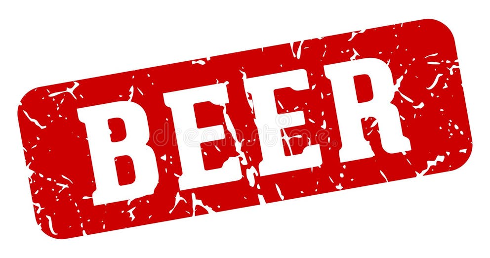 Beer Rectangular Sign. Beer Stamp Stock Vector - Illustration of vector ...