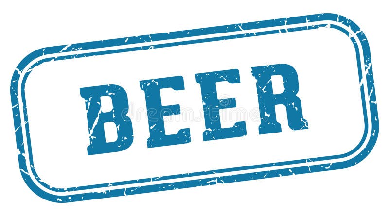 Beer Rectangular Sign. Beer Stamp Stock Vector - Illustration of vector ...