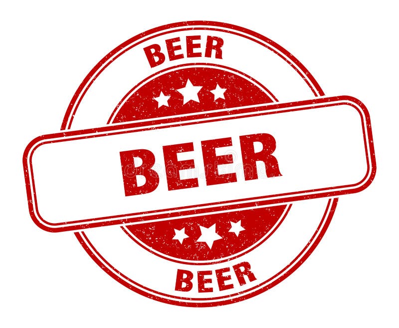 Beer Stamp. Beer Round Grunge Sign Stock Vector - Illustration of white ...