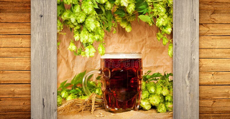 Beer still-life stock image. Image of border, decorative - 16052837