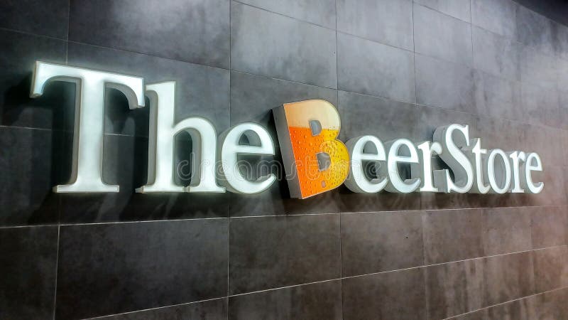 Beer Store Sign on the Wall Editorial Photography - Image of logo ...