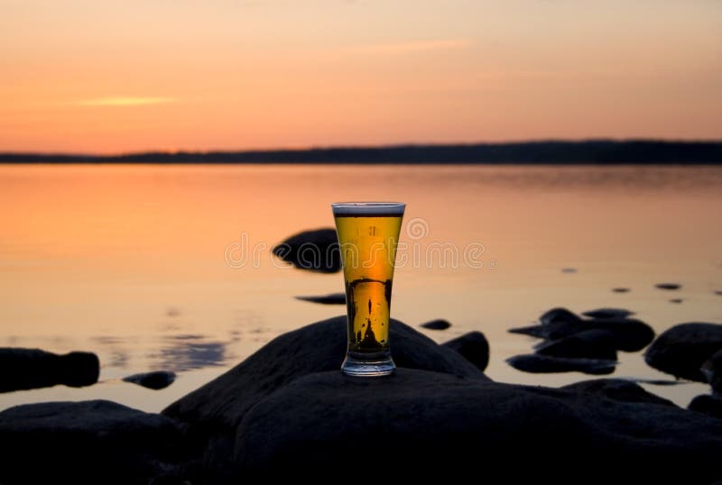Beer in sunset stock image. Image of nature, coast, cloud - 2589085