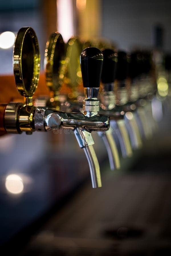 Beer tab on the bar. stock image. Image of freeze, dark - 112872299