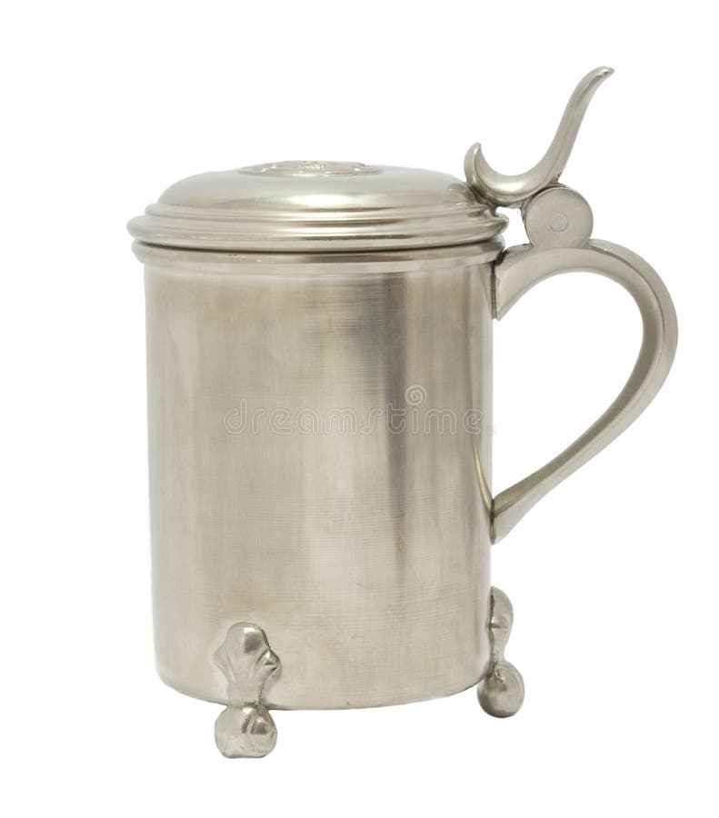 Beer tankard stock photo. Image of lidded, white, vintage - 10999552