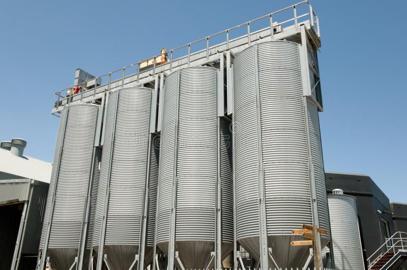 Beer Tanks for Brewing Beer at the Heineken Brewery in St. Peter ...