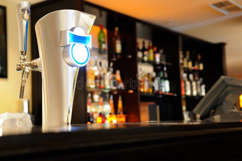 Beer tap in a bar. stock photo. Image of sale, alcohol - 18709974