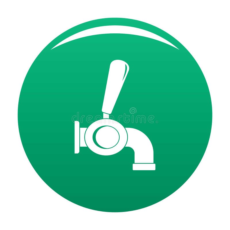 Beer tap icon vector green stock vector. Illustration of icon - 136932265