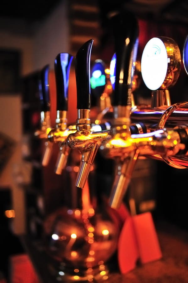 Beer tap in the pub stock image. Image of stainless, mixed - 19749465
