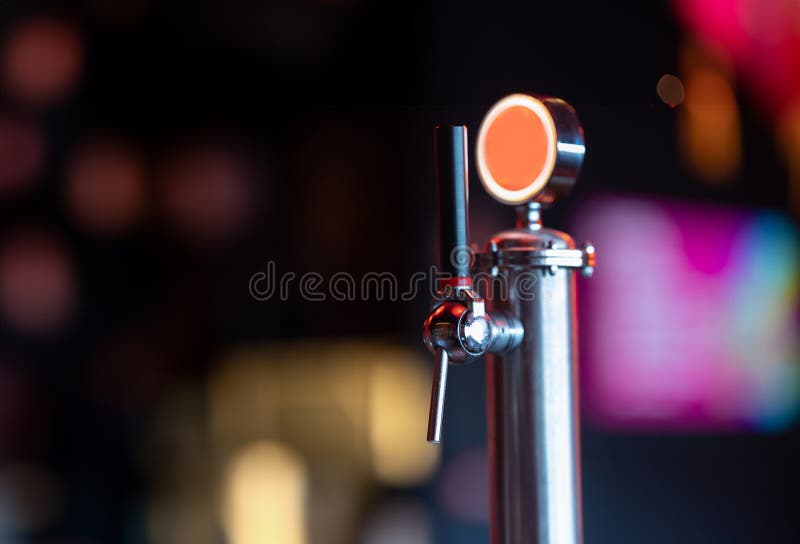 Beer Tap Standing Alone Waiting for Bartender Stock Photo - Image of ...