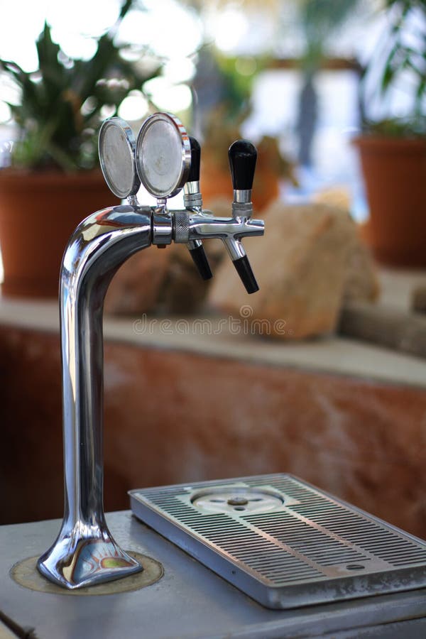 Beer taps inside pub stock photo. Image of party, isolated - 17047650