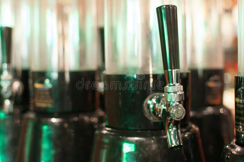 Beer Taps stock image. Image of night, beverage, drink - 53771711