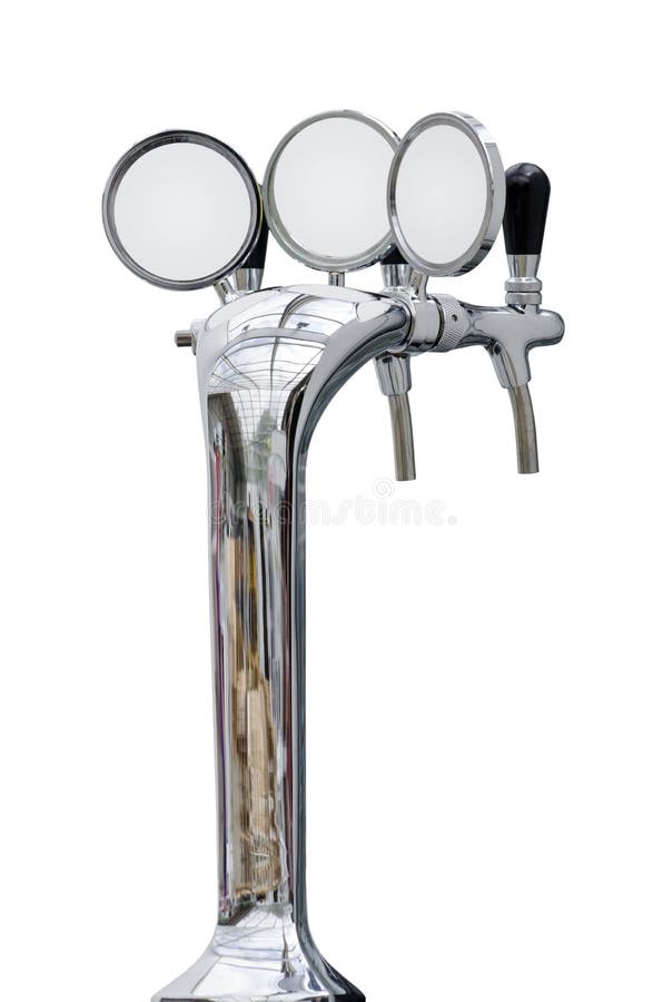 Beer Taps Isolated Over White Stock Image - Image of lager, club: 29698861
