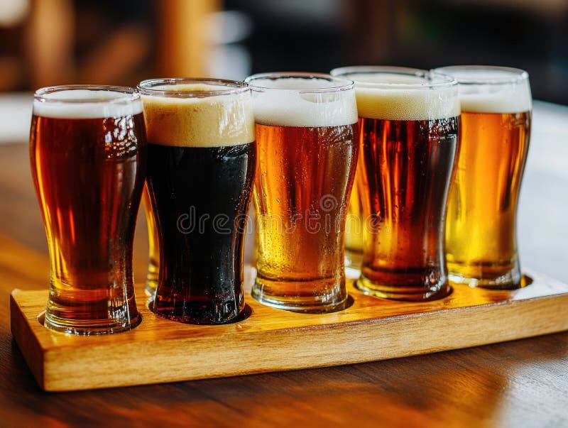 Beer Tasting Flight stock photo. Image of barley, craft - 363377988