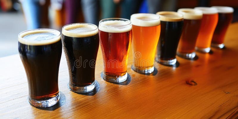 Beer Tasting Sampler stock image. Image of refreshment - 362869575