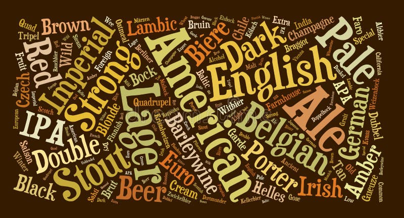 Beer Terms Word Cloud Background Stock Illustration - Illustration of ...