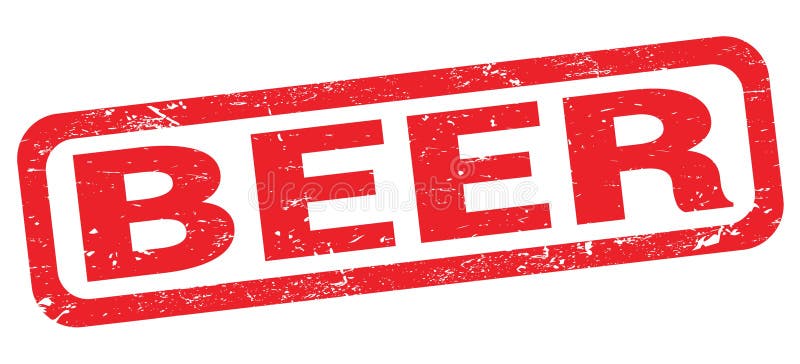BEER Text Written on Red Rectangle Stamp Stock Illustration ...