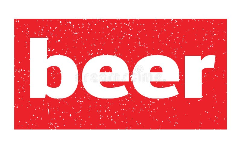 Beer Text Written on Red Stamp Sign Stock Illustration - Illustration ...