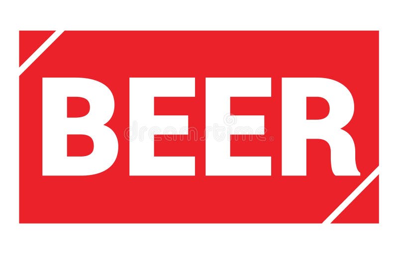 BEER Text Written on Red Stamp Sign Stock Illustration - Illustration ...