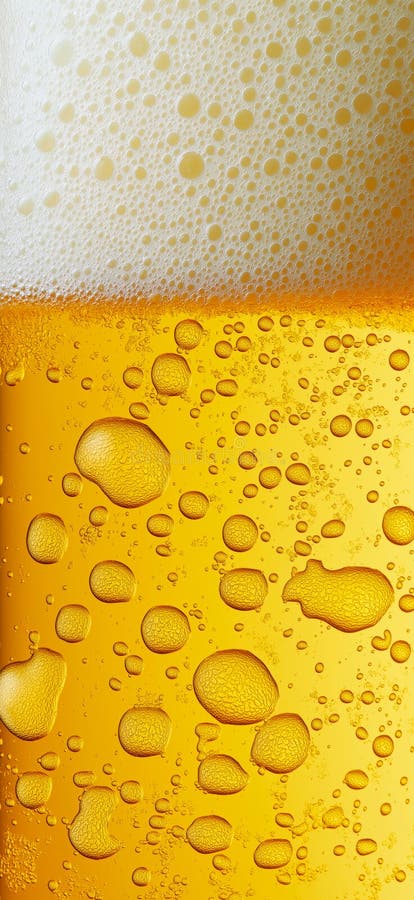 Beer Texture. Close-up of Beer with Foam on Top Stock Illustration ...