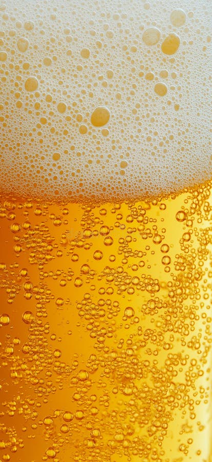 Beer Texture. Close-up of Beer with Foam on Top Stock Illustration ...