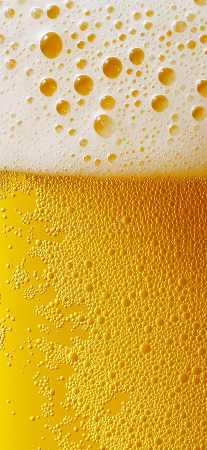 Beer Texture. Close-up of Beer with Foam on Top Stock Illustration ...