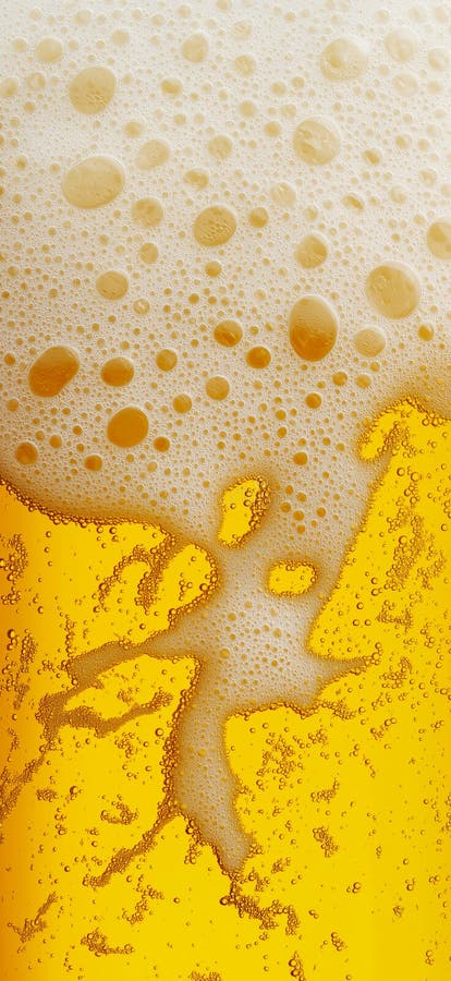Beer Texture. Close-up of Beer with Foam on Top Stock Illustration ...