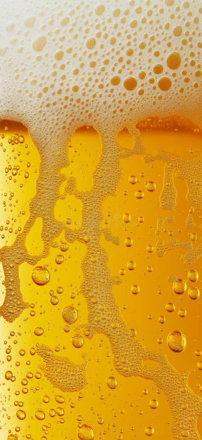 Beer Texture. Close-up of Beer with Foam on Top Stock Illustration ...