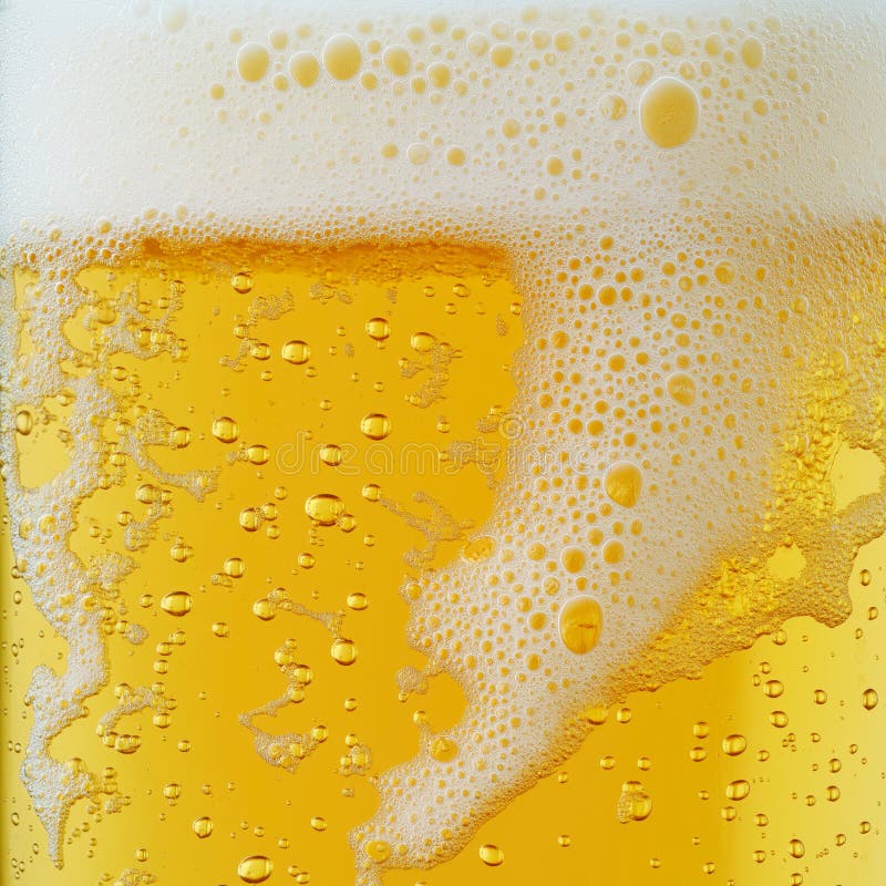 Beer Texture. Close-up of Beer with Foam on Top Stock Illustration ...