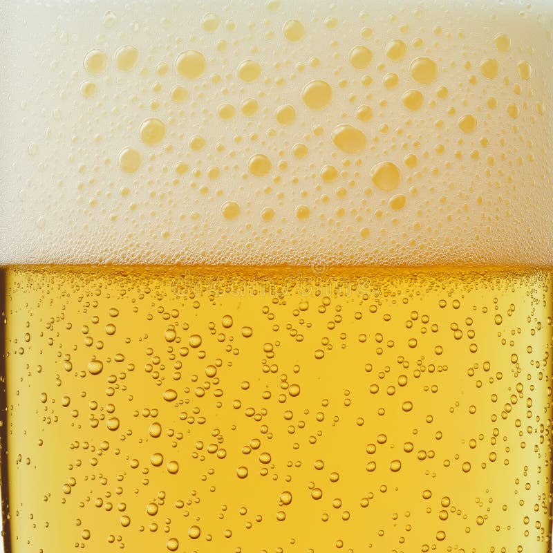 Beer Texture. Close-up of Beer with Foam on Top Stock Illustration ...
