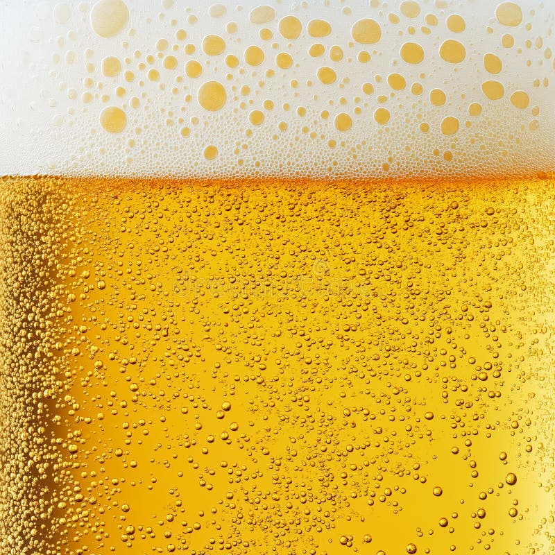 Beer Texture. Close-up of Beer with Foam on Top Stock Illustration ...