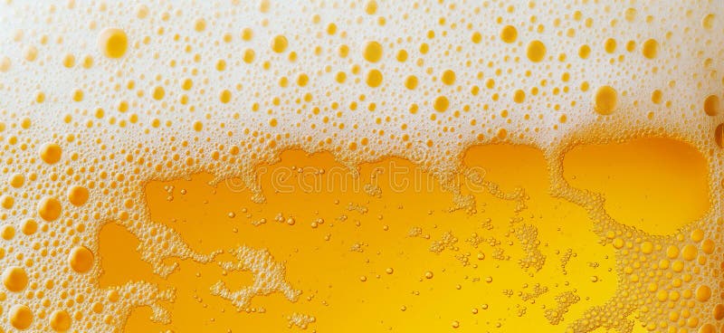 Beer Texture. Close-up of Beer with Foam on Top Stock Illustration ...