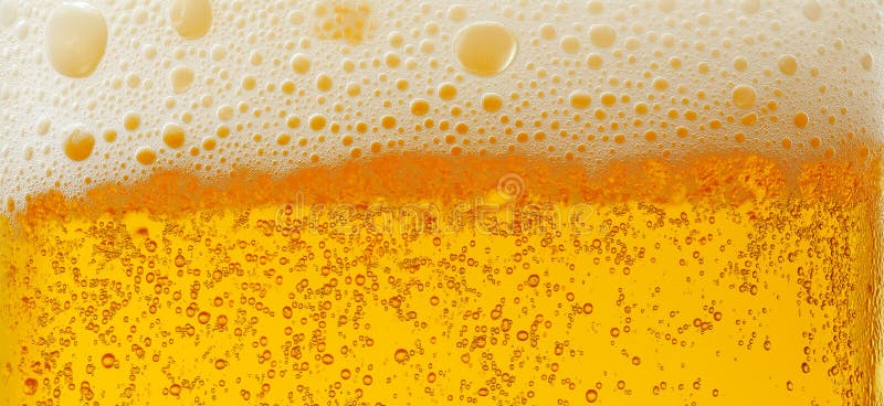 Beer Texture. Close-up of Beer with Foam on Top Stock Illustration ...