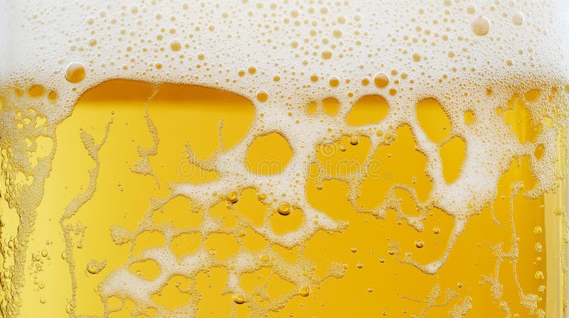 Beer Texture. Close-up of Beer with Foam on Top Stock Illustration ...
