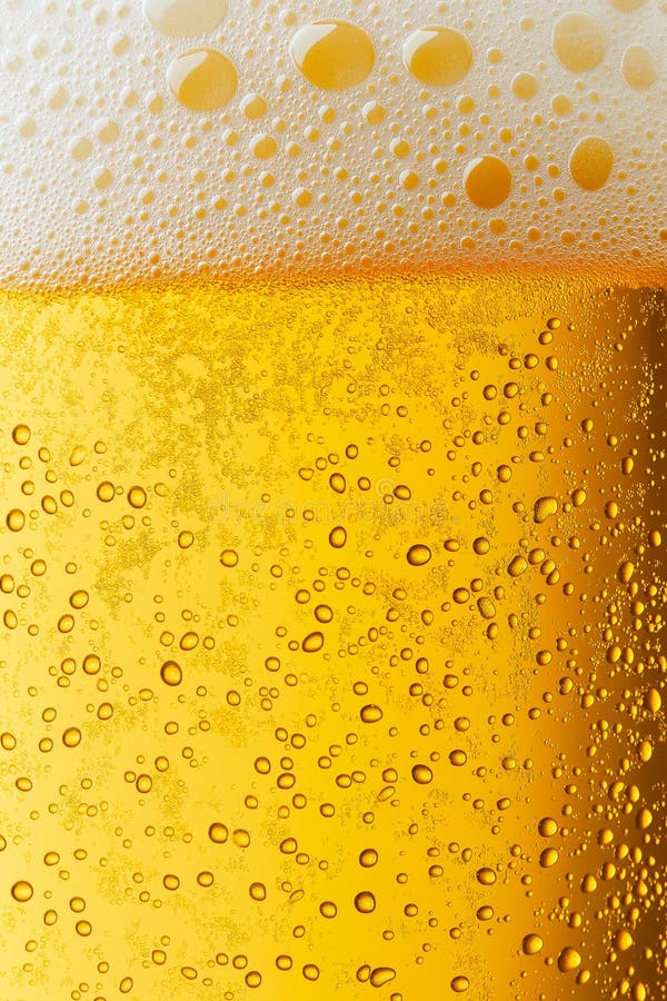 Beer Texture. Close-up of Beer with Foam on Top Stock Illustration ...