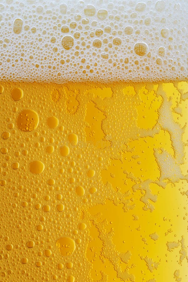Beer Texture. Close-up of Beer with Foam on Top Stock Illustration ...