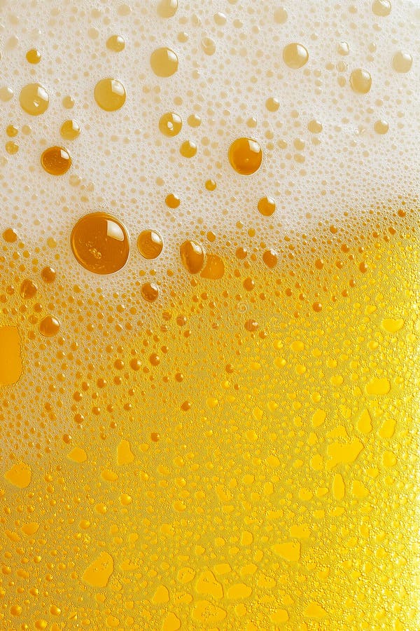 Beer Texture. Close-up of Beer with Foam on Top Stock Illustration ...