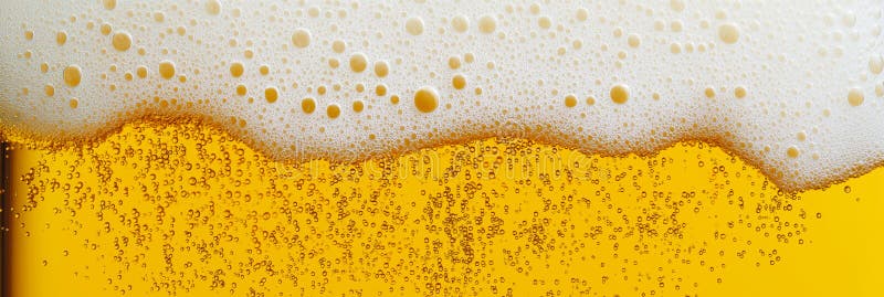 Beer Texture. Close-up of Beer with Foam on Top Stock Illustration ...