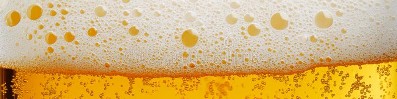 Beer Texture. Close-up of Beer with Foam on Top Stock Illustration ...