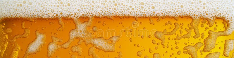 Beer Texture. Close-up of Beer with Foam on Top Stock Illustration ...