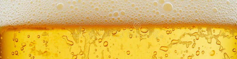 Beer Texture. Close-up of Beer with Foam on Top Stock Illustration ...