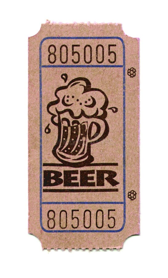 Beer Ticket editorial photography. Image of brown, lager - 1043832
