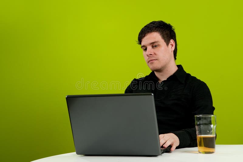 Beer time on work stock image. Image of workplace, notebook - 14224901