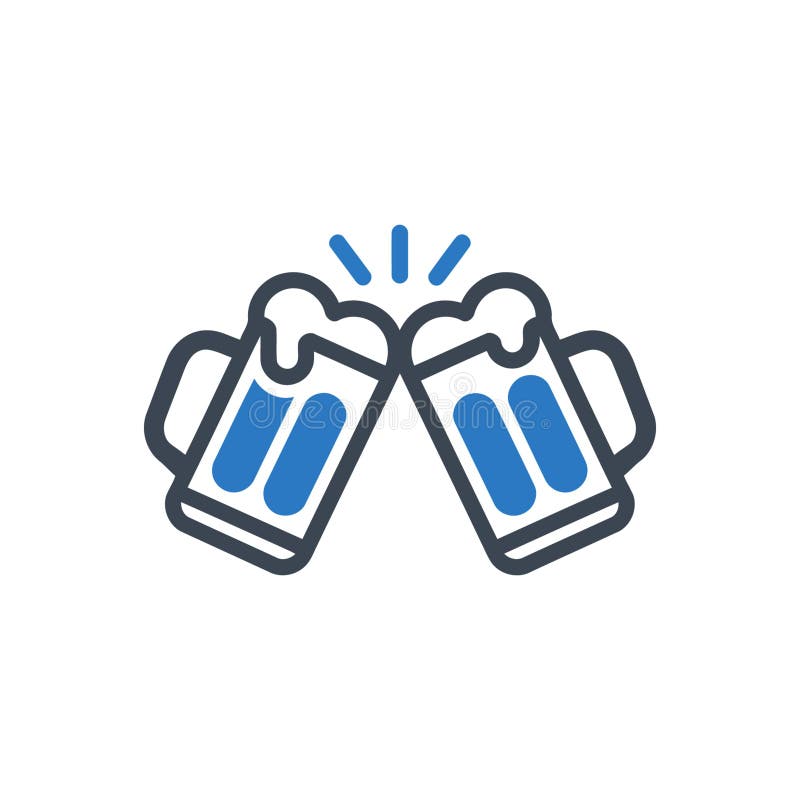 Beer Toast Icon stock vector. Illustration of icon, mugs - 361691227