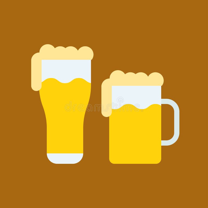 Beer Vector Illustration, Beverage Flat Style Icon Stock Vector ...