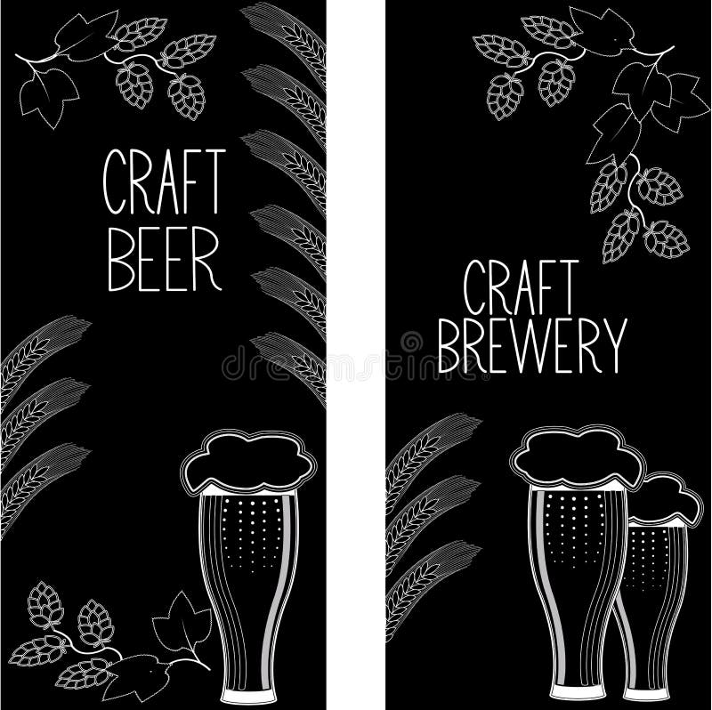 Beer Vertical Banners Set 1 Stock Vector - Illustration of drawn, logo ...