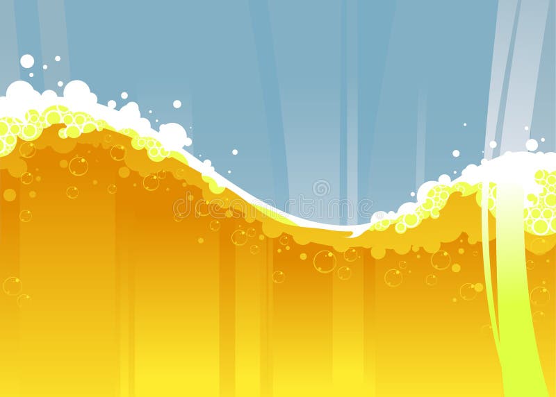 Beer wave stock vector. Illustration of vector, yellow - 9442312
