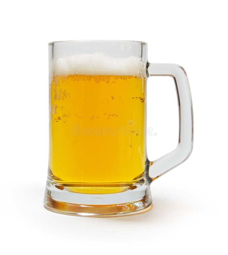 Beer on a White Background. Stock Image - Image of booze, lager: 106016155