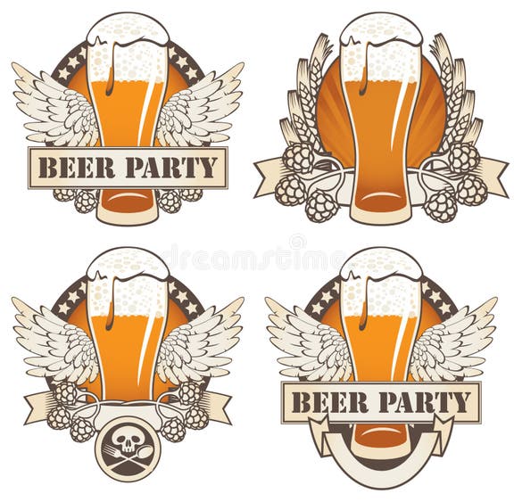 Beer and wings stock vector. Illustration of alcohol - 25280370