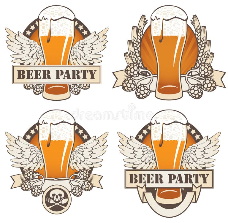 Beer and wings stock vector. Illustration of alcohol - 25280370