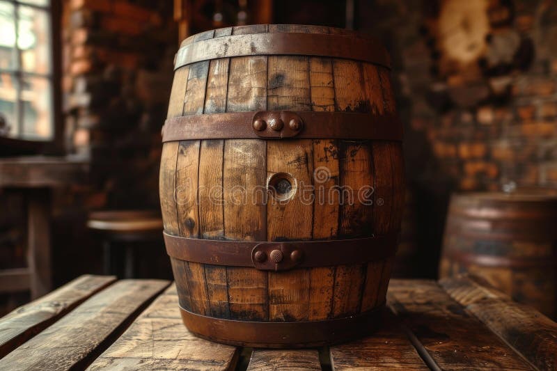 Beer Wood Barrel Cask. Generate Ai Stock Photo - Image of front, winery ...